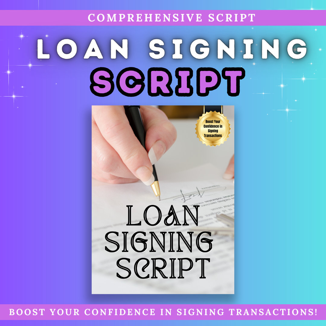 Loan Signing Agents Scripts, 80+ Scripts for Loan Signing Agents to Use ...
