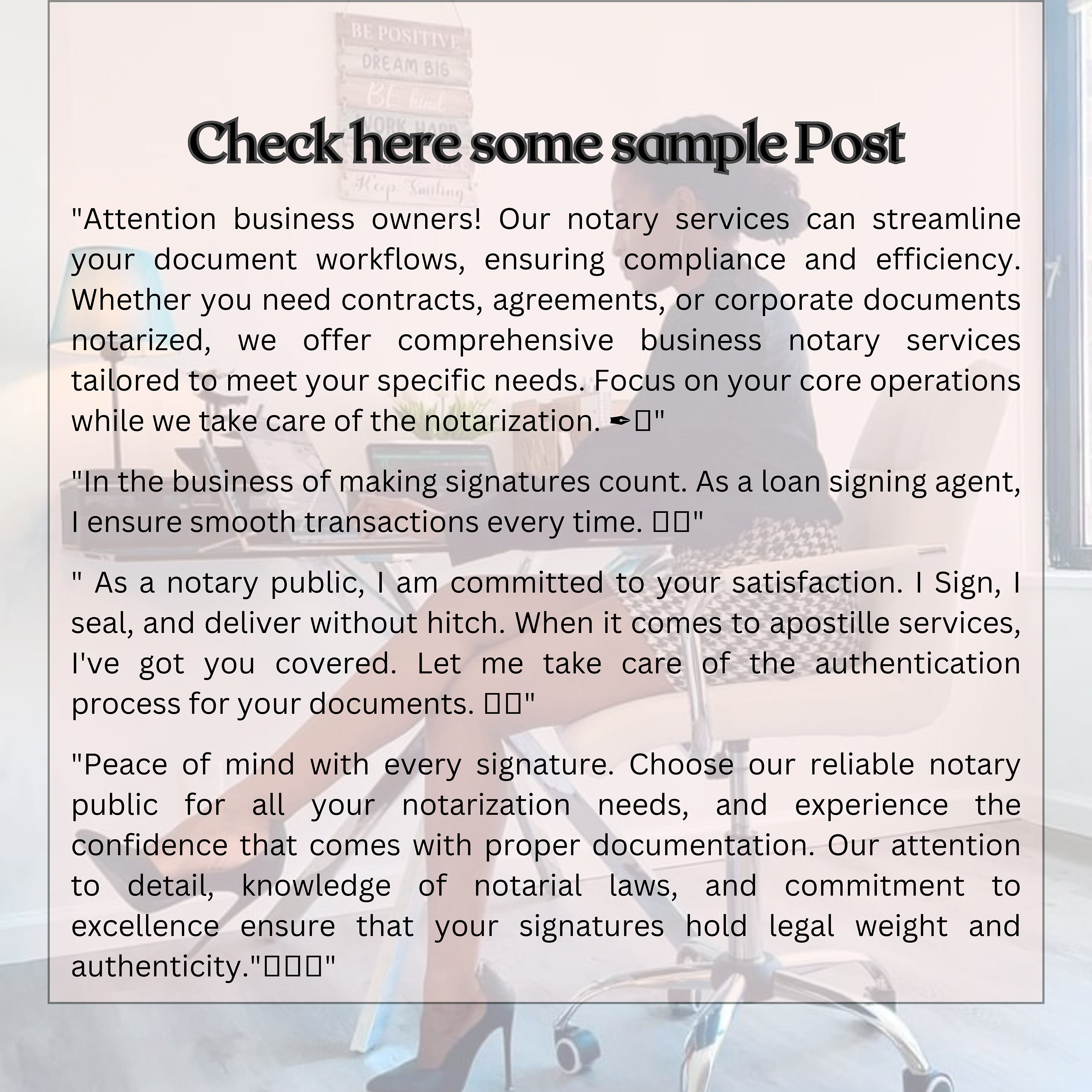 60 Pre-written Social Media Captions for Notaries, Loan Signing Agent ...