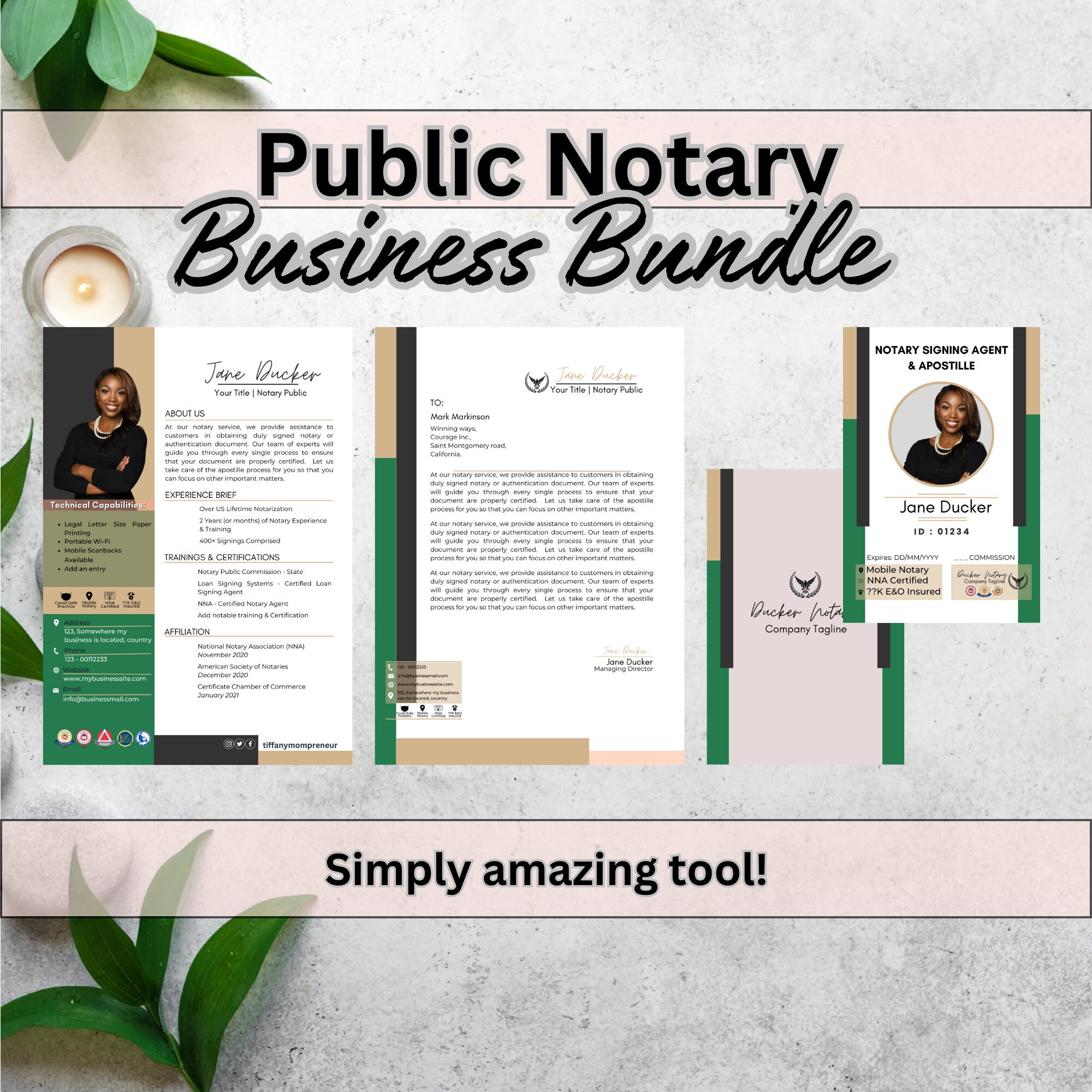 Notary Branding Bundle, Public Notary Marketing, Resume, Introduction ...