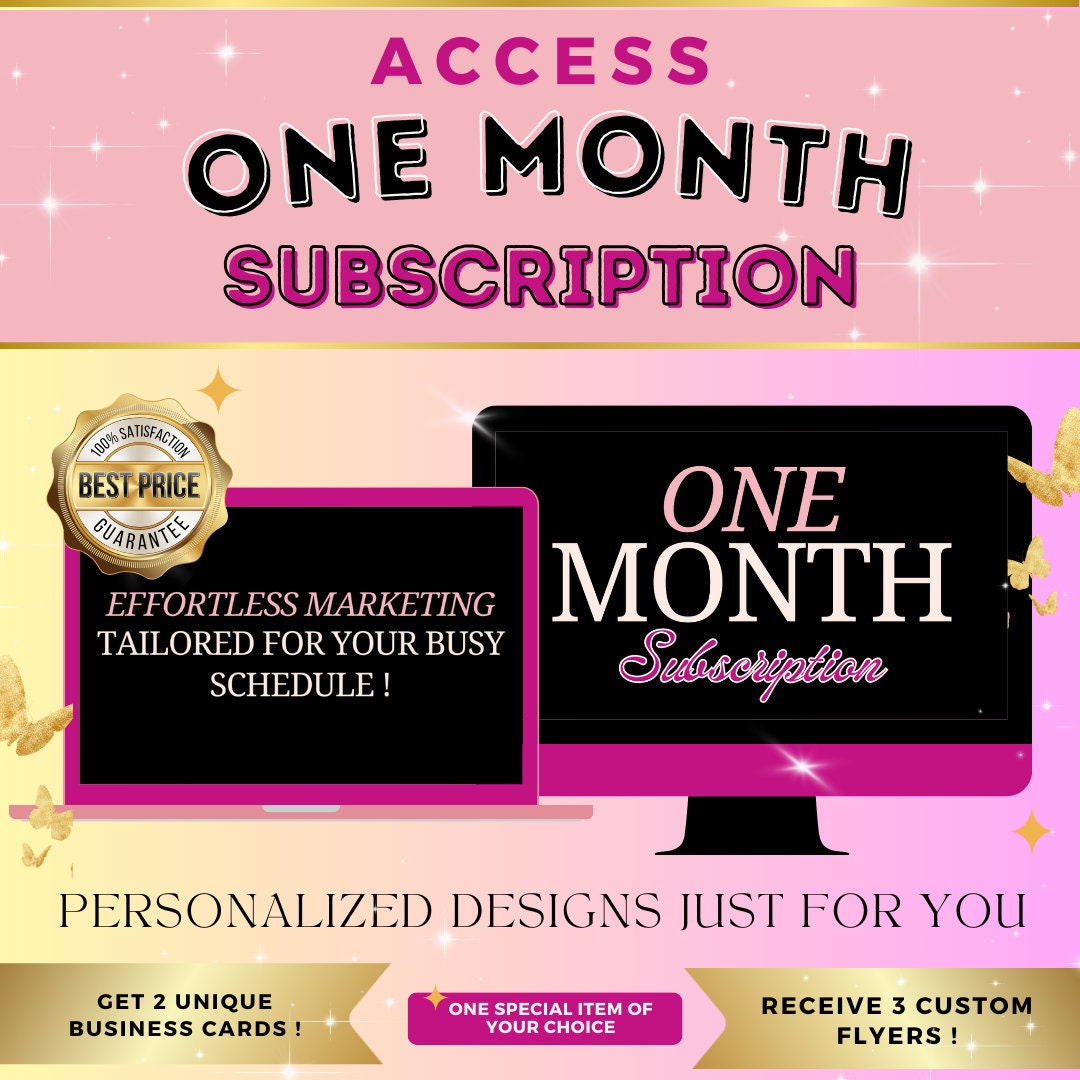 Monthly Subscription, Custom Flyers, Business Cards, Personalized ...