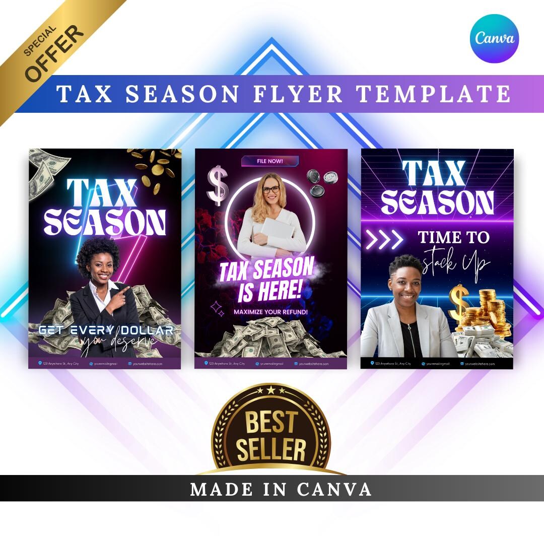 Tax Prep Season Flyer, Tax Flyer Bundle for Tax Preparers, Tax ...