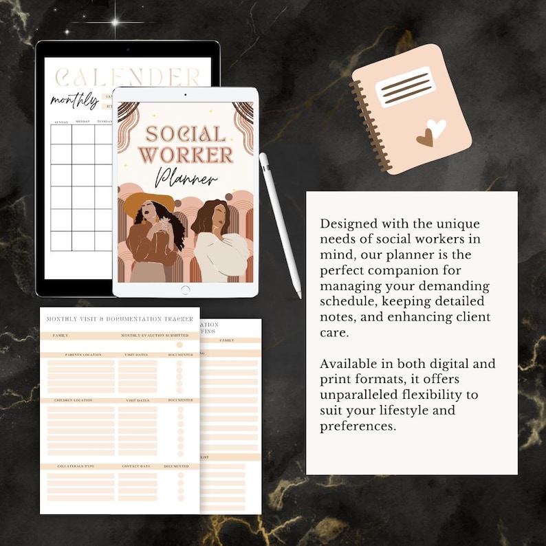 Social Worker Planner, Social Work Notebook, Social Worker Gift, Gift ...