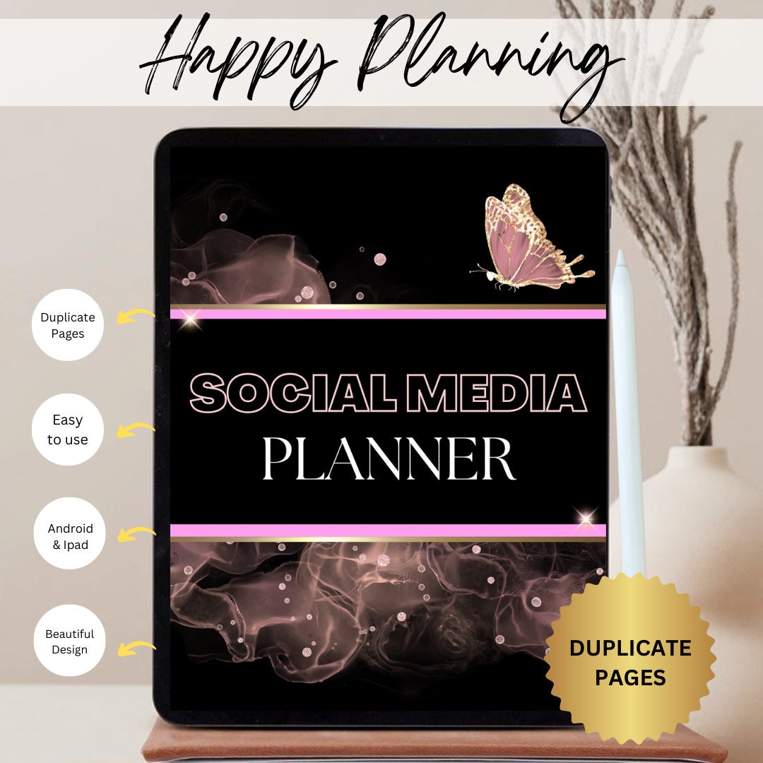 Digital Planner, SOCIAL MEDIA Planner, Content Planning, Influencer ...
