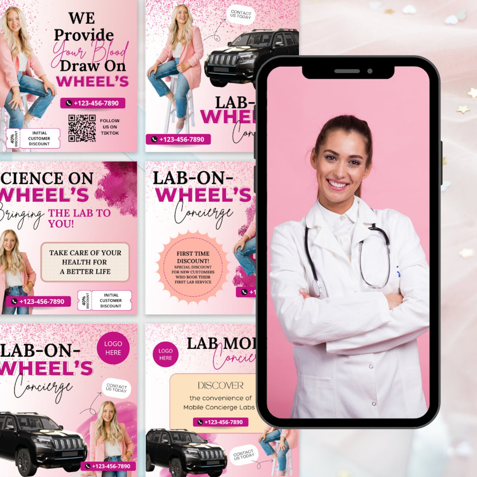 Mobile Lab Service Flyer / DIY Medical Mobile Lab Service Flyer/ Mobile ...