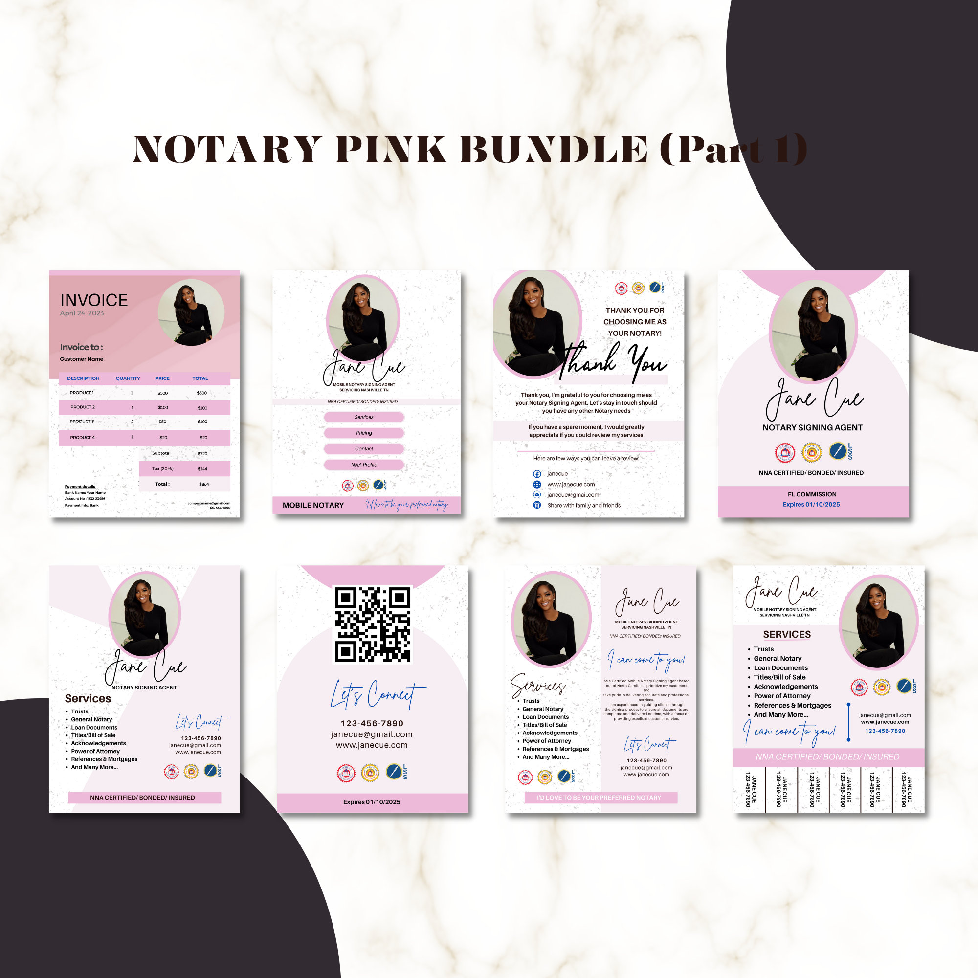 Notary Branding Kit, Notary Marketing Bundle, Notary Branding Bundle ...