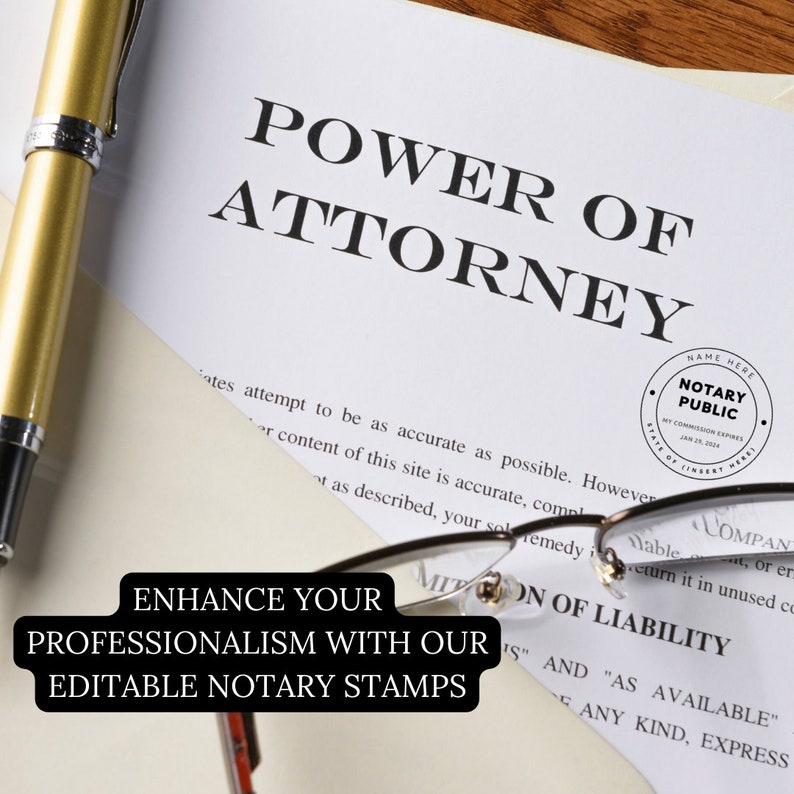 Notary Public Stamp, Editable Notary Stamp, Notarial Stamp, State Seal ...