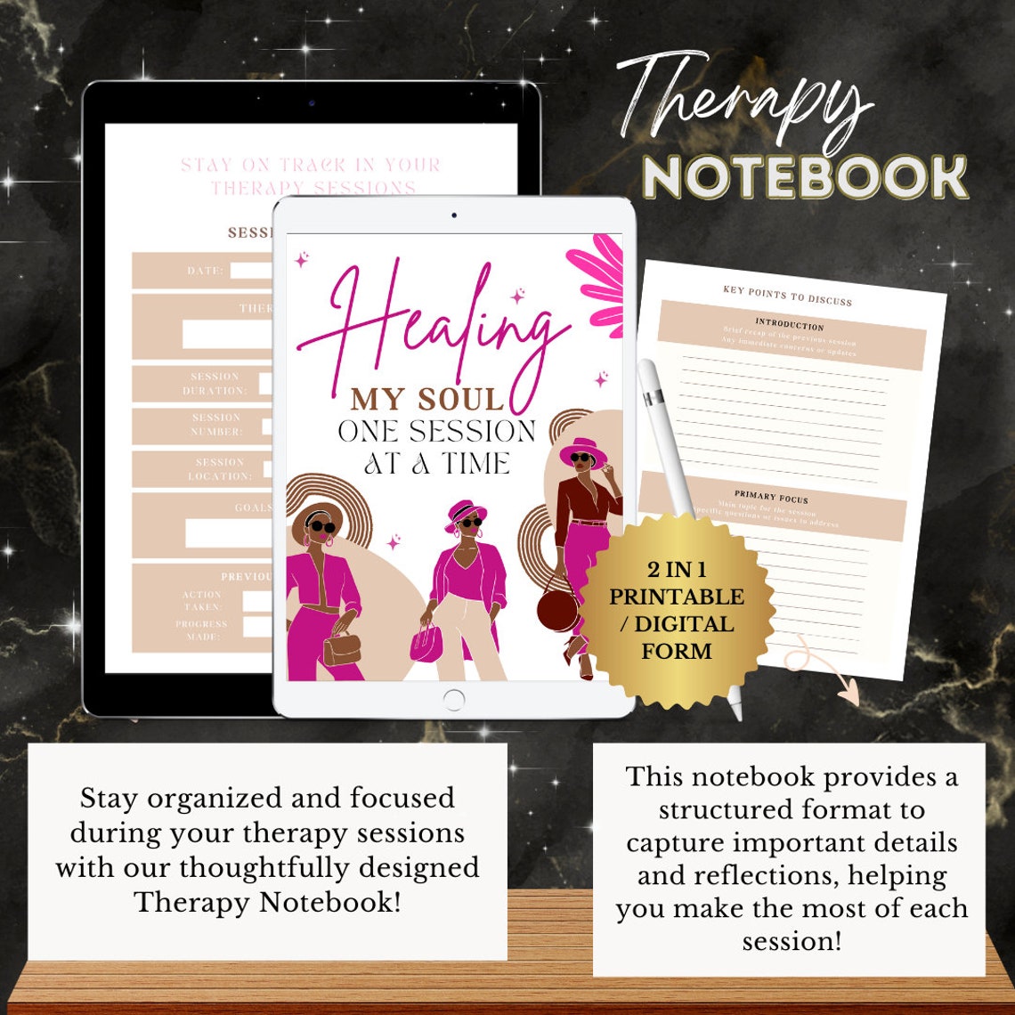 Therapy Notes, Therapy Session Log, Pre and Post Therapy Session Notes ...
