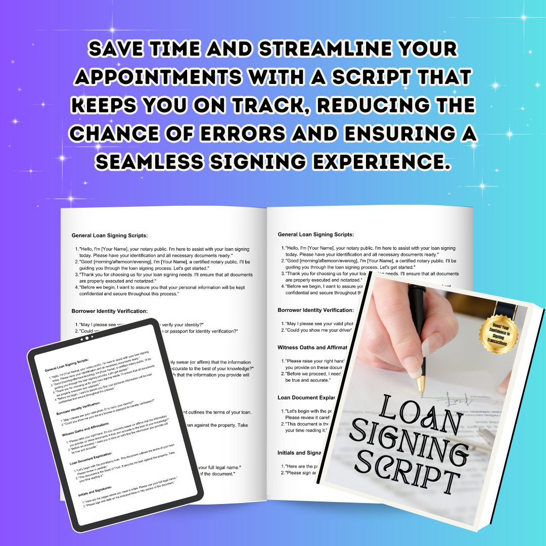 Loan Signing Agents Scripts, 80+ Scripts for Loan Signing Agents to Use ...