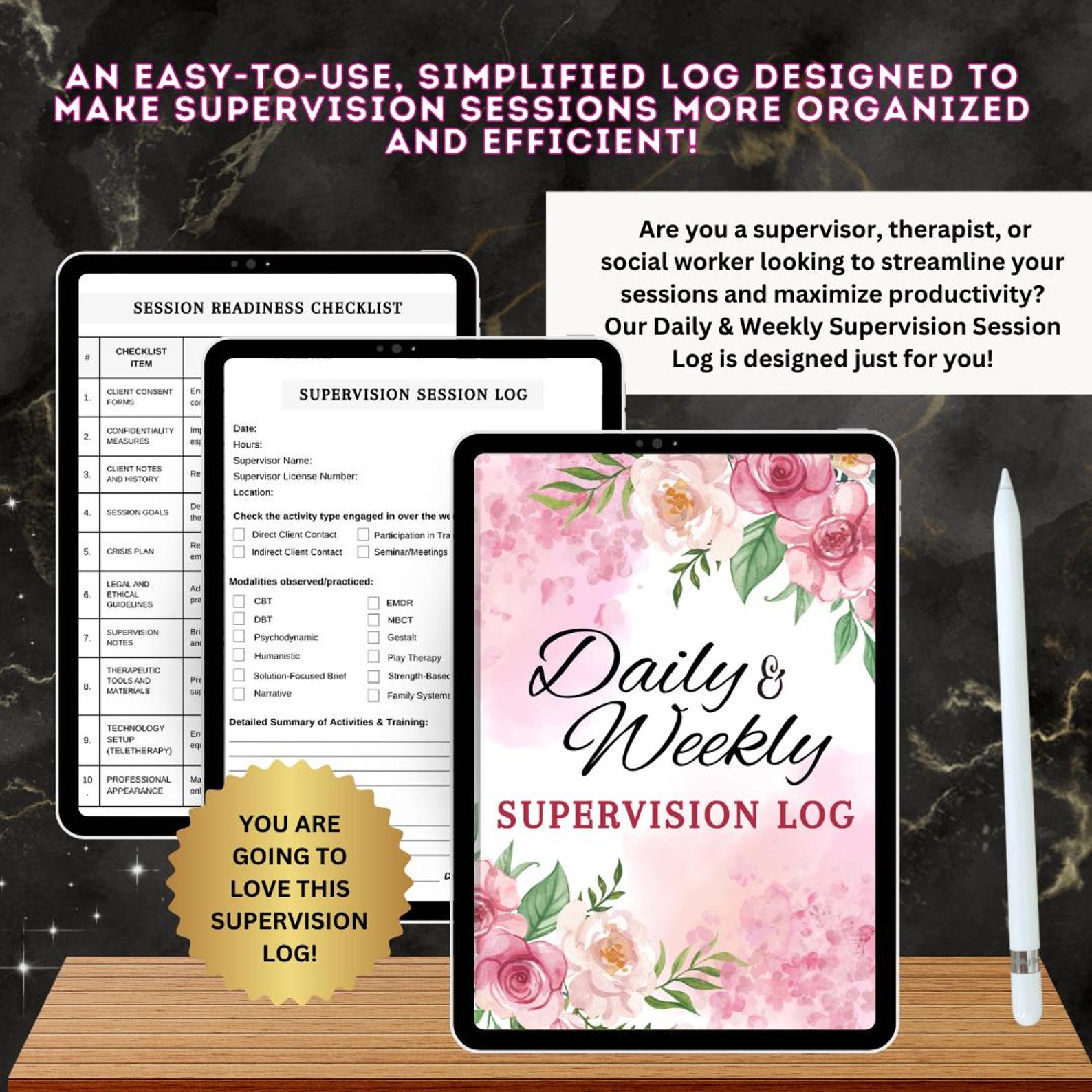 Clinical Supervision Session Form and Activity Hours Log, Private ...