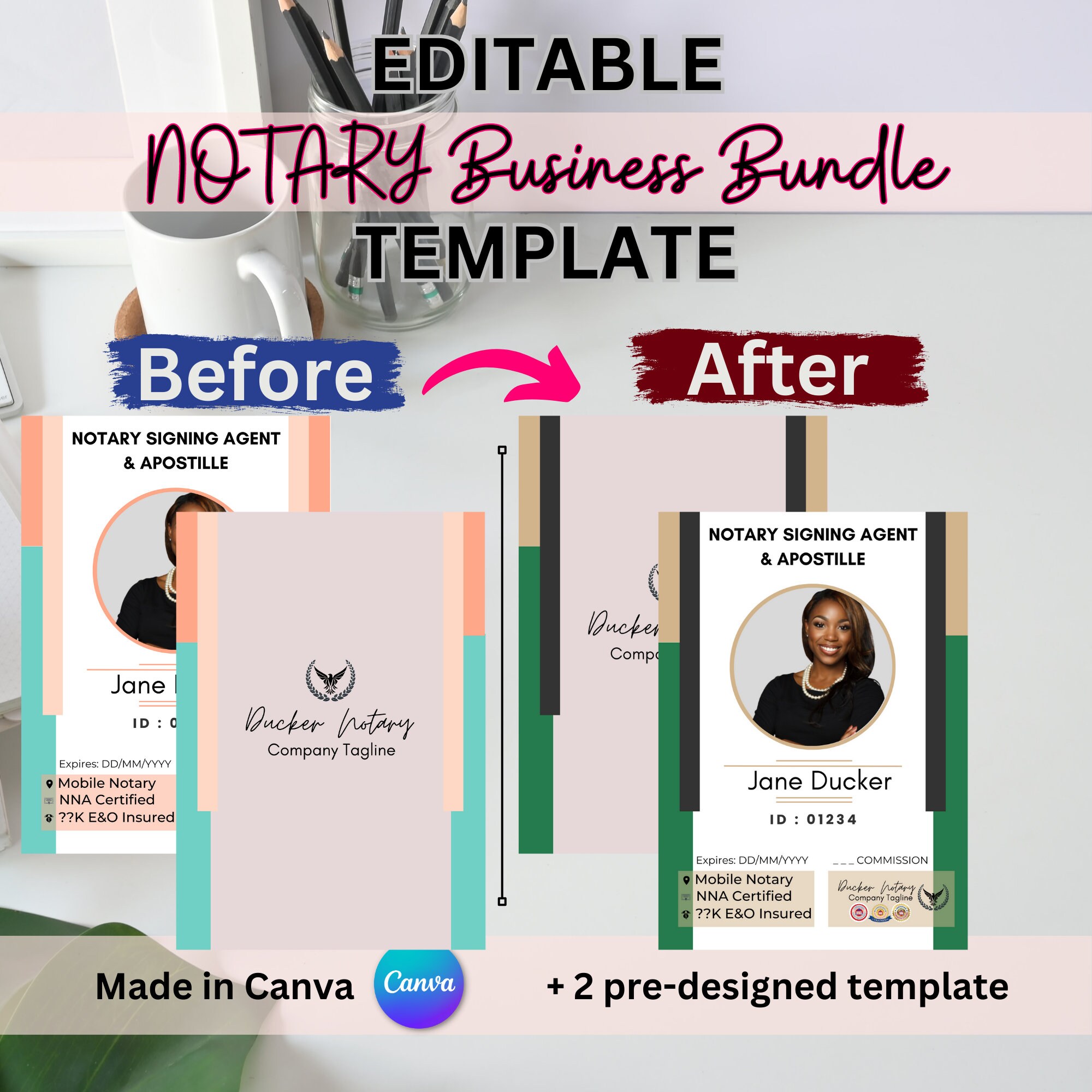 Notary Branding Bundle, Public Notary Marketing, Resume, Introduction ...