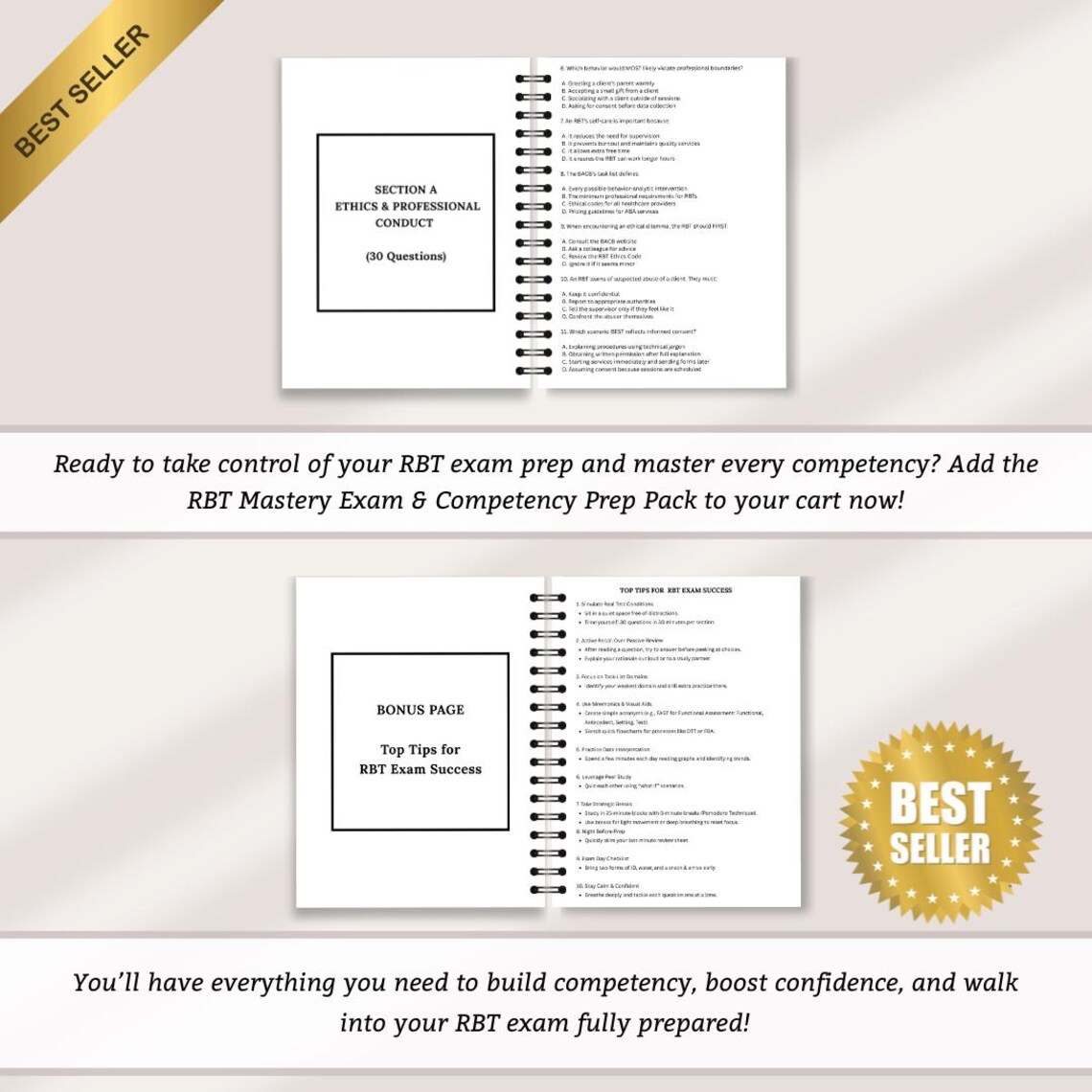 RBT Mastery Exam, ABA Study Guide, Practice Questions, Printable ...