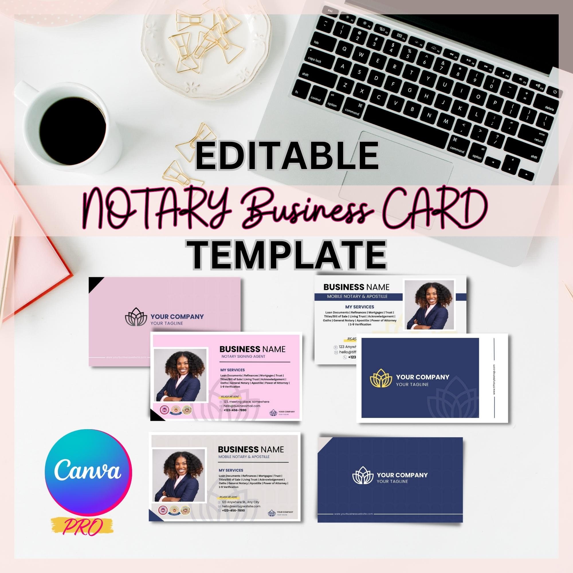Notary Signing Agent Business Card Template, Notary Loan Signing Agent ...