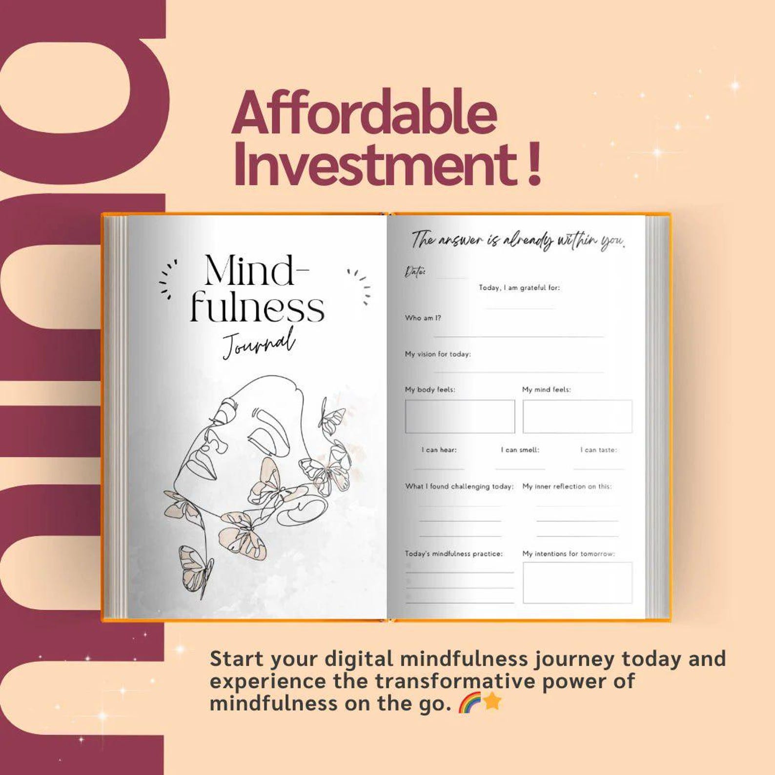 Mindfulness Journal: Mental Health & Wellness Planner (digital Download ...