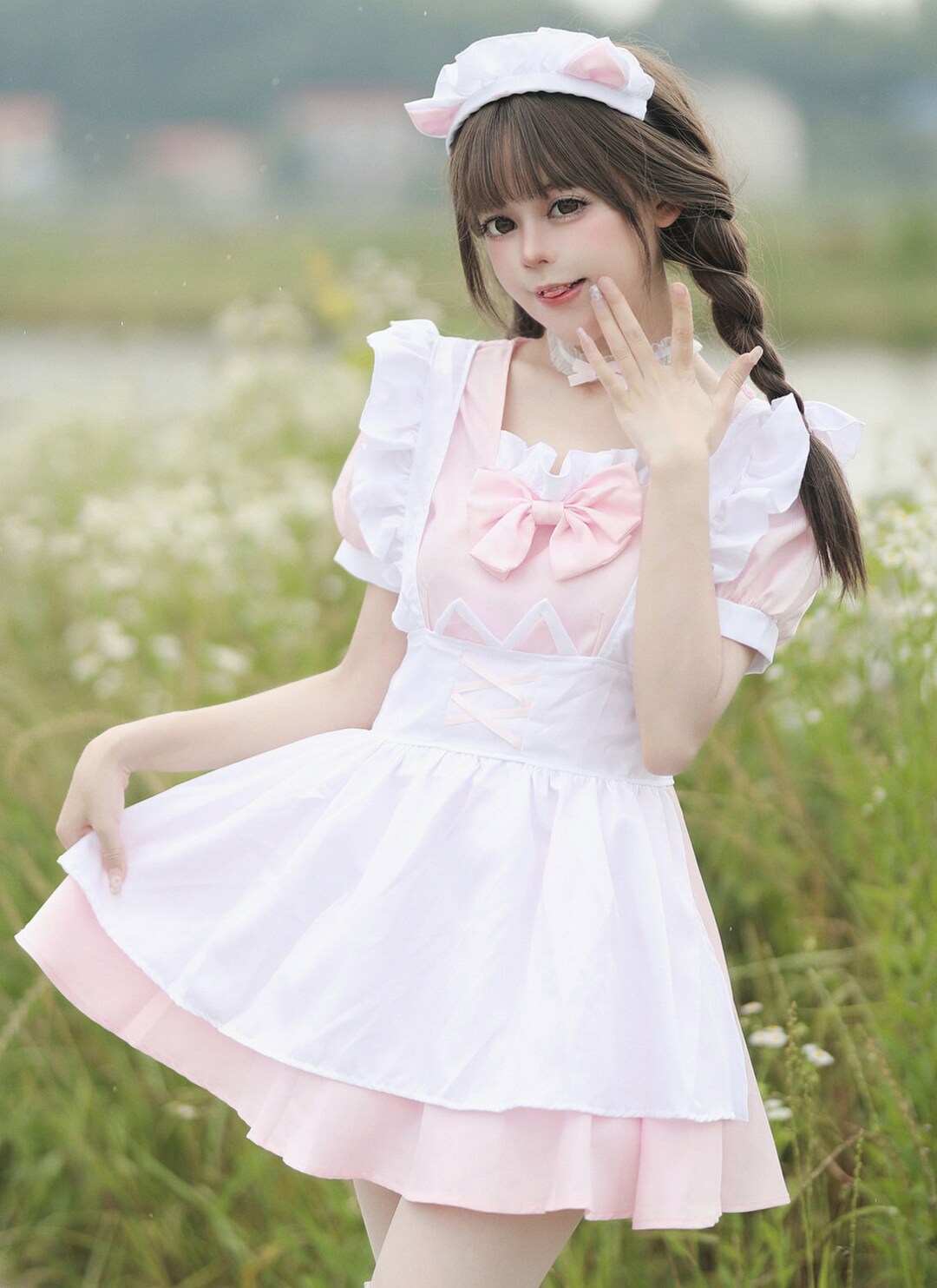 Super Cute Cat French Maid Pink Performance Clothes COSPLAY - Etsy
