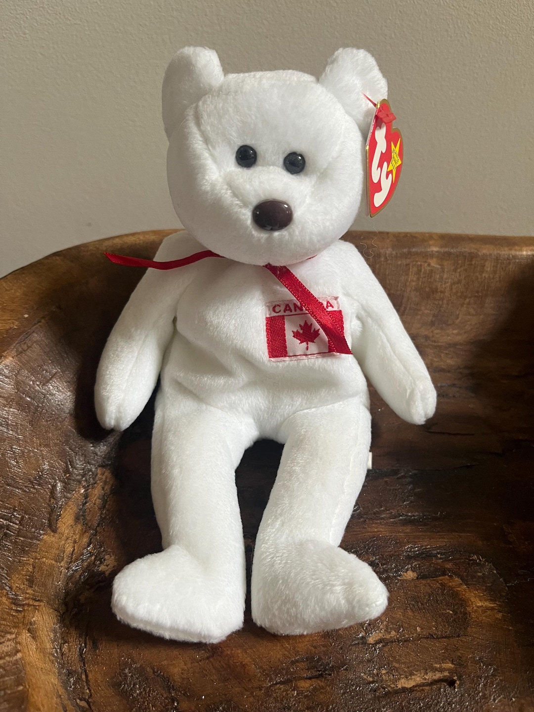 ORIGINAL 1990s Vintage Ty Beanie Babies MAPLE the BEAR Canada Exclusive ...