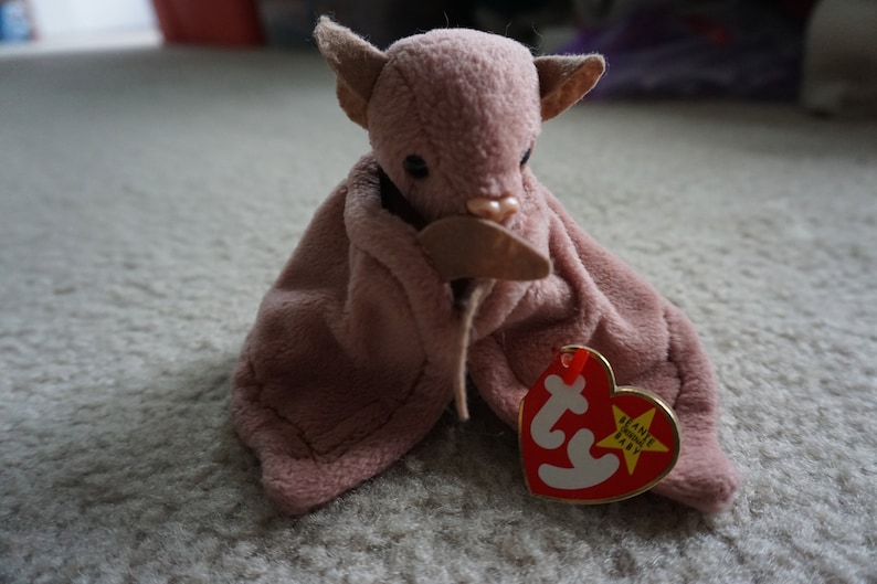 Lot of 5 ORIGINAL 1990s 2000s TY Beanie Babies Inch Worm, Batty Bat ...