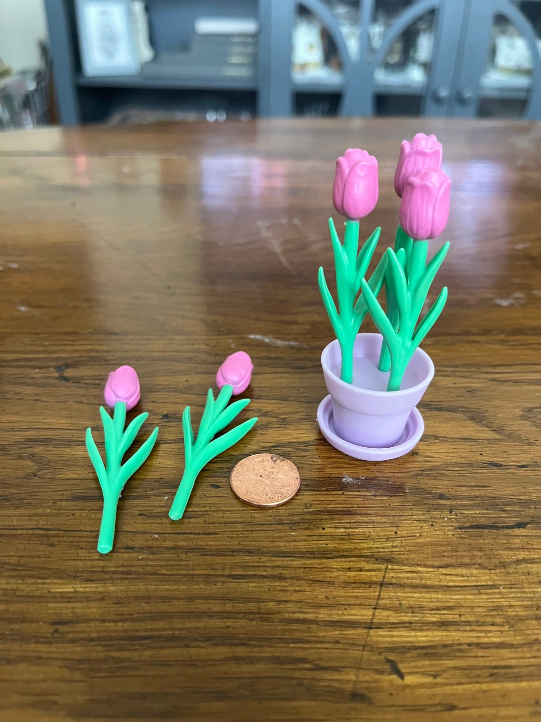 Vintage BARBIE Pink Tulips Vase Stems Flowers Spring Garden - Etsy