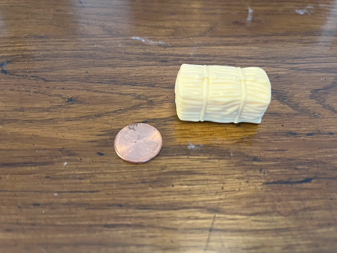 Vintage BARBIE Barrel Block of Hay for Horses Harvest 1990's Dollhouse ...