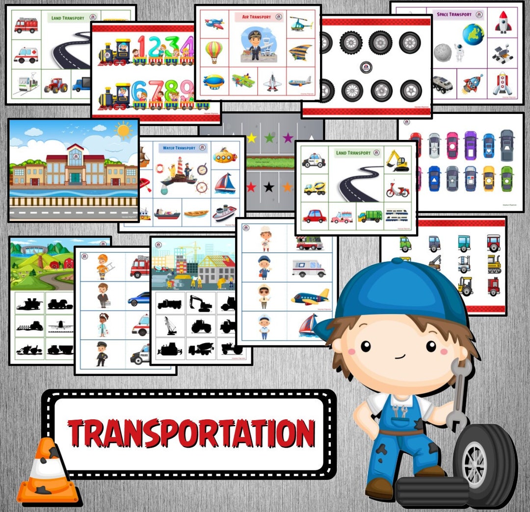 Transportation Matching Game for Toddlers/ Preschool. Printable ...