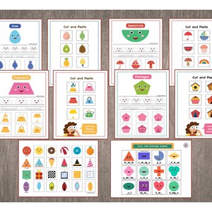 30 Shapes Practice Worksheets. Preschool and Kindergarten Worksheets ...