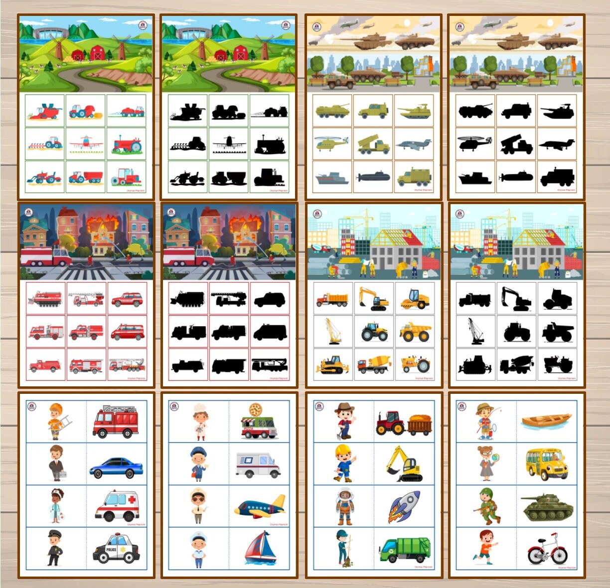 Transportation Matching Game for Toddlers/ Preschool. Printable ...