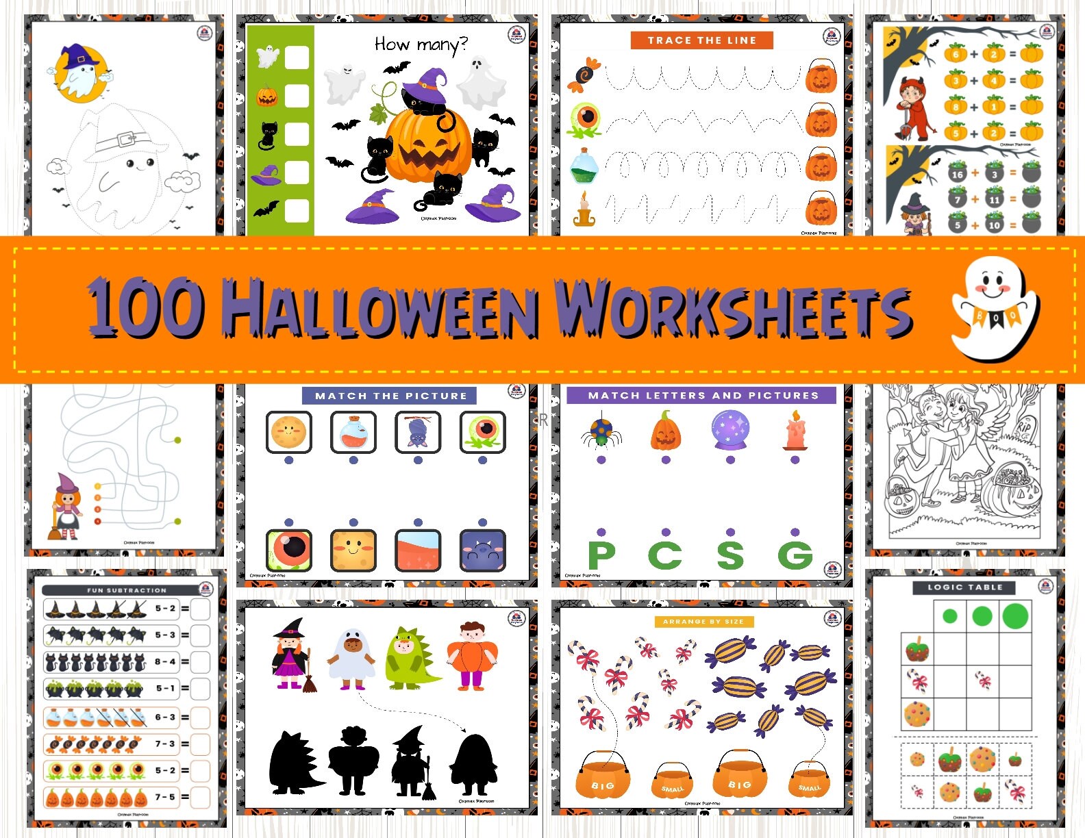 100 Halloween Worksheets and Printables for Kids - Etsy