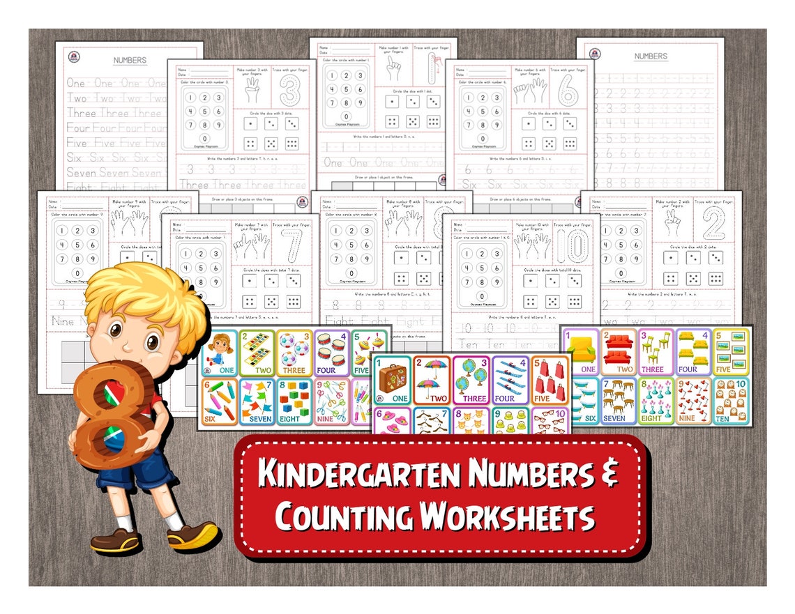Number Writing Practice Pages 1-10 and Math Card Games for - Etsy