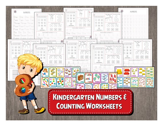 Number Writing Practice Pages 1-10 and Math Card Games for - Etsy