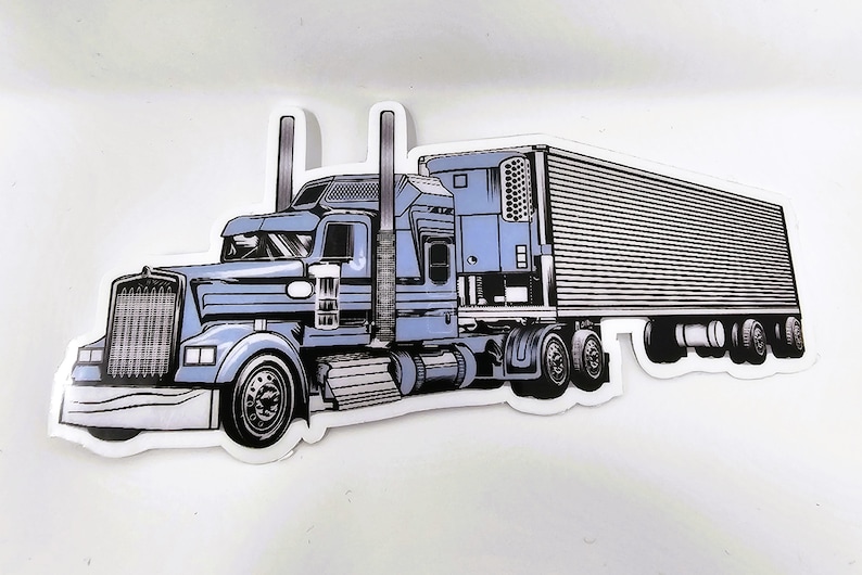 Semi Big Rig Truck Vinyl Decal Sticker W900 18 Wheeler - Etsy