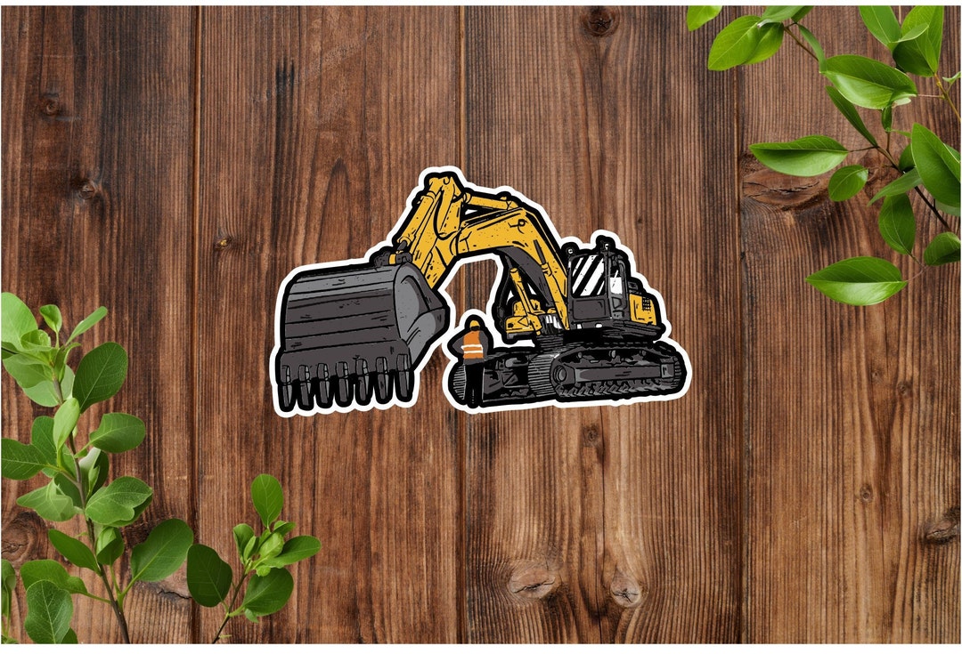 Tractor Backhoe Digger Vinyl Decal Sticker Excavator - Etsy
