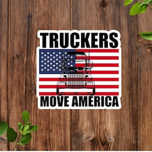 Truckers Move America 3.5 Vinyl Sticker Decal Diesel Semi Truck 18 ...