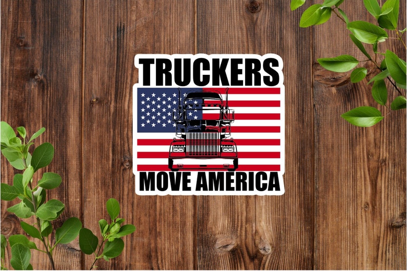 Truckers Move America 3.5 Vinyl Sticker Decal Diesel Semi Truck 18 ...