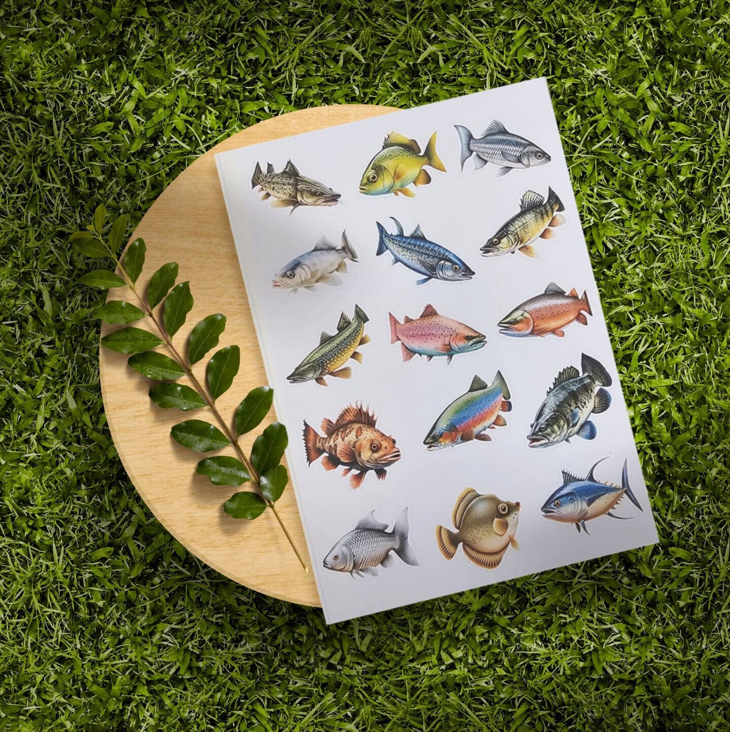 Sticker Sheet 4.5 X 8 Vinyl Matte Assorted Fish Planner Fun Journaling ...