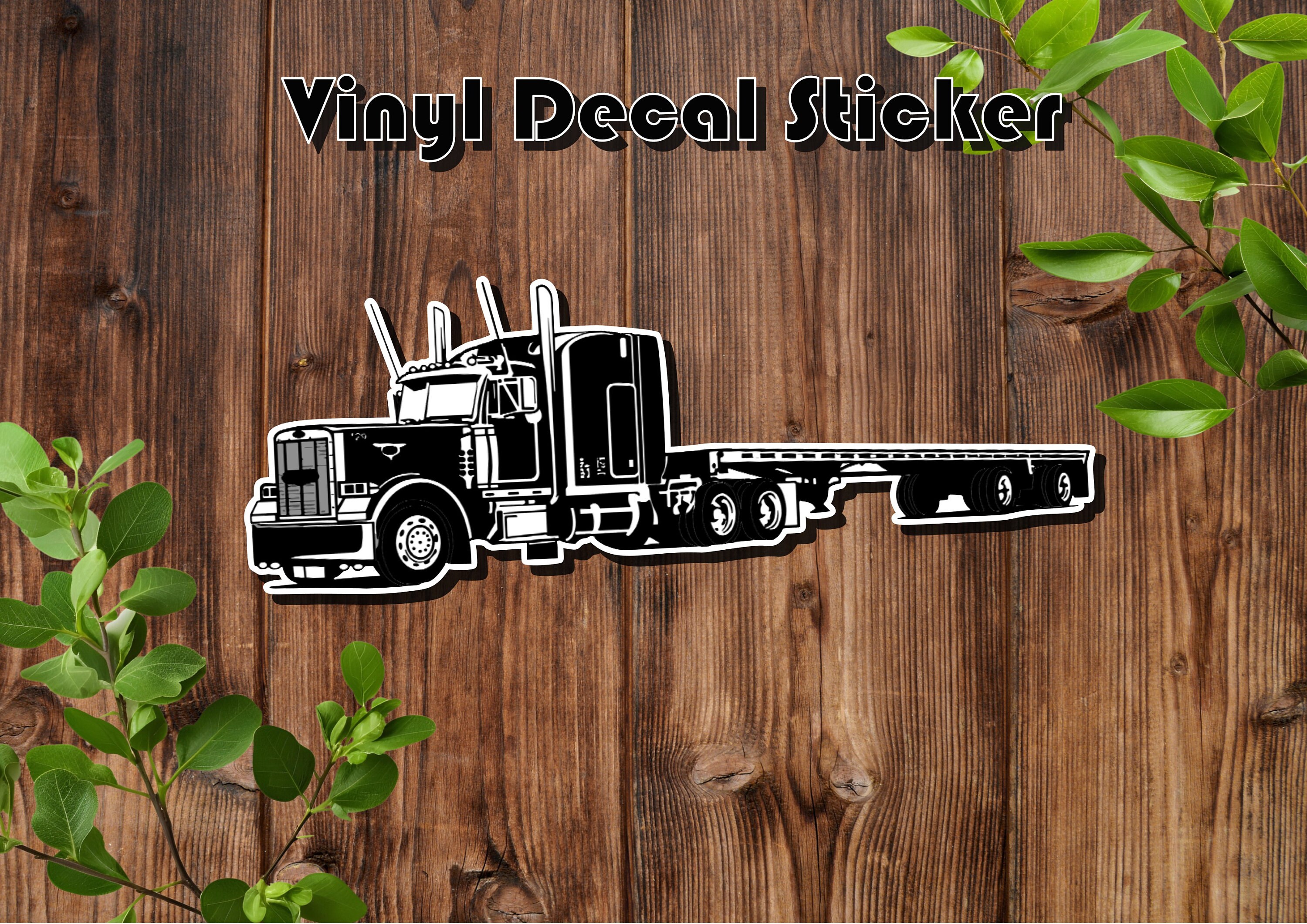 Semi Big Rig Truck Flatbed Vinyl Decal Sticker 18 Wheeler - Etsy