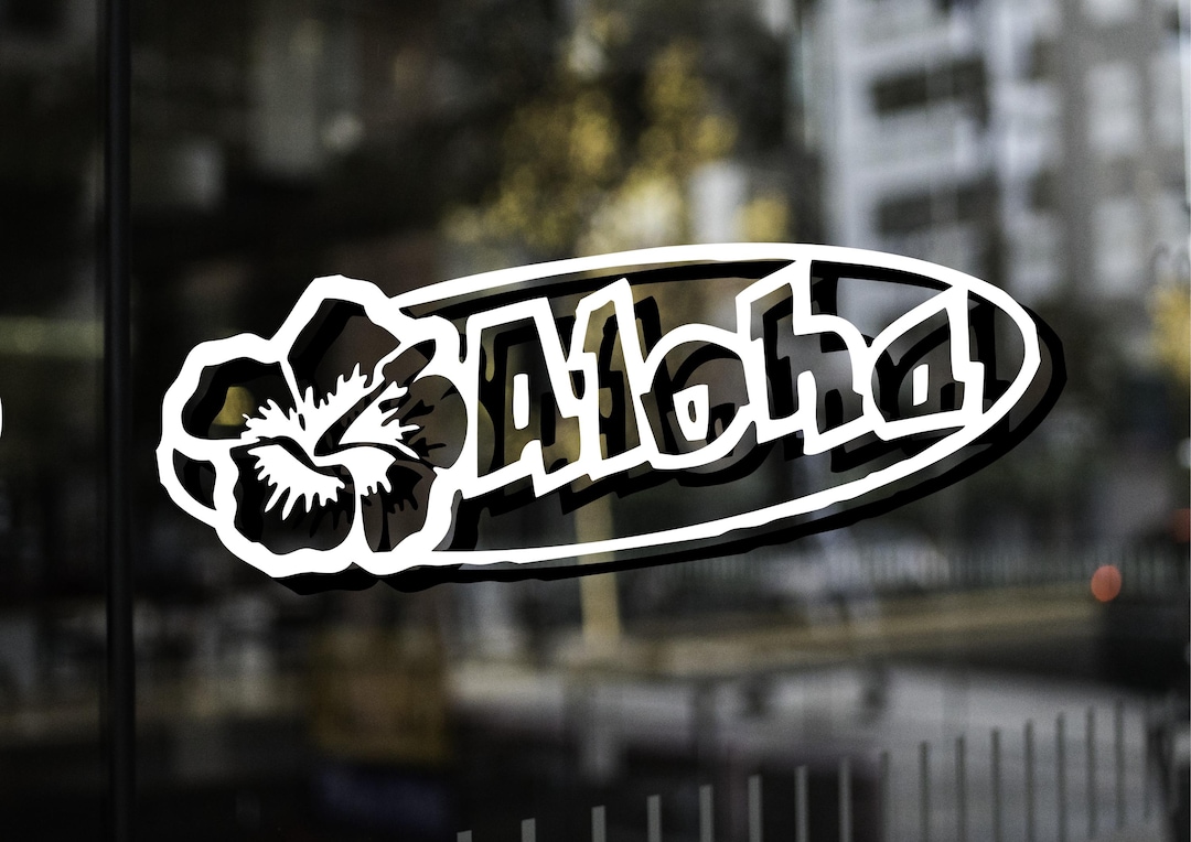 Aloha Hawaiian - Premium Vinyl Decal - Window Store Front - Vehicle ...