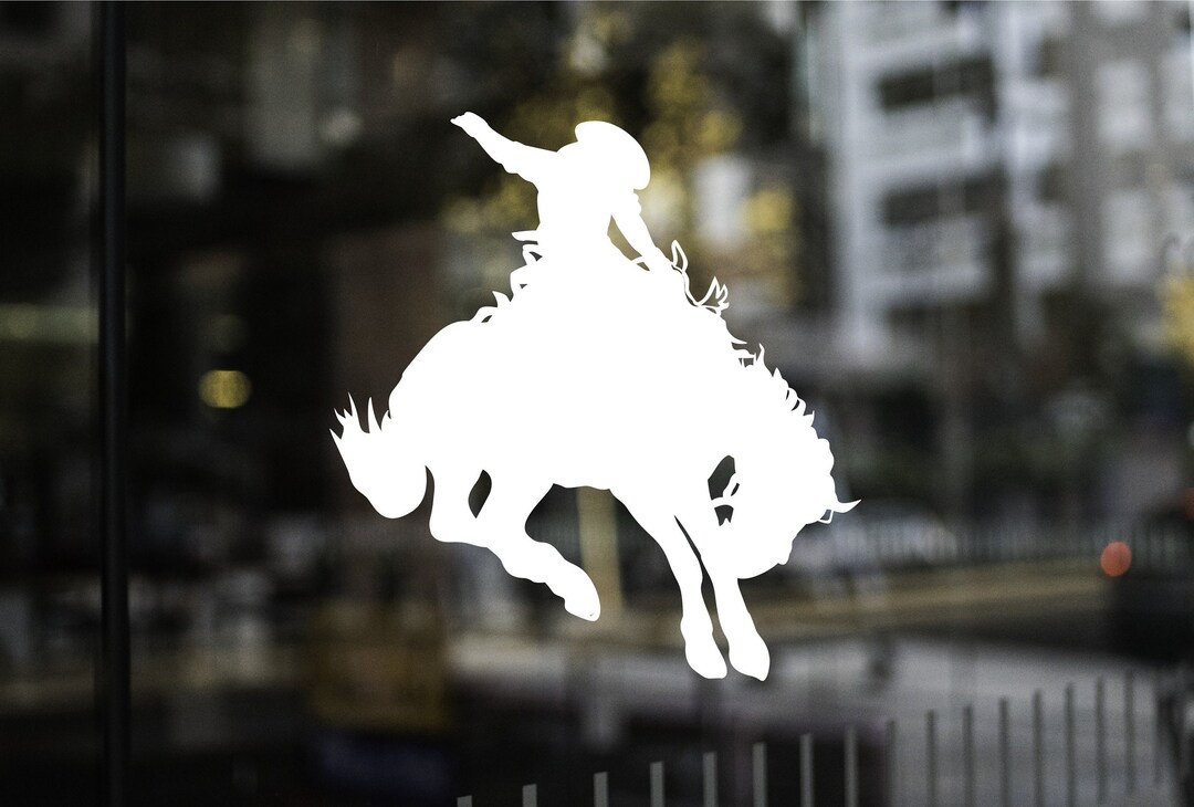 Rodeo Cowboy Vinyl Decal: Weatherproof Vehicle Sticker - Etsy