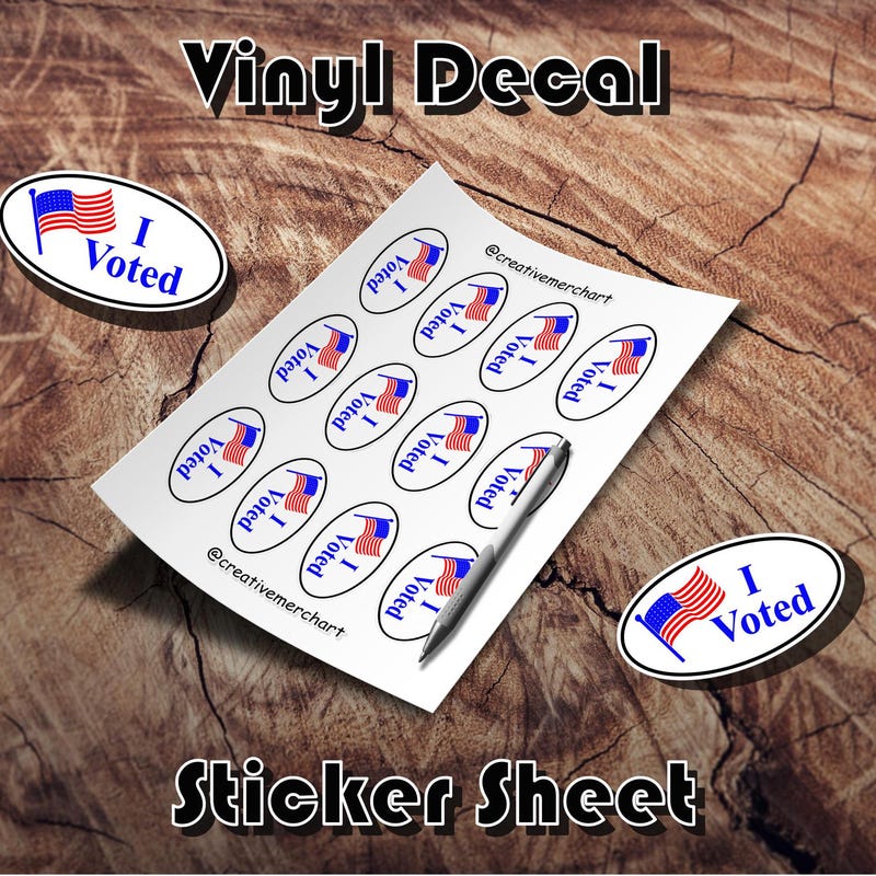 I Voted Stickers - Etsy