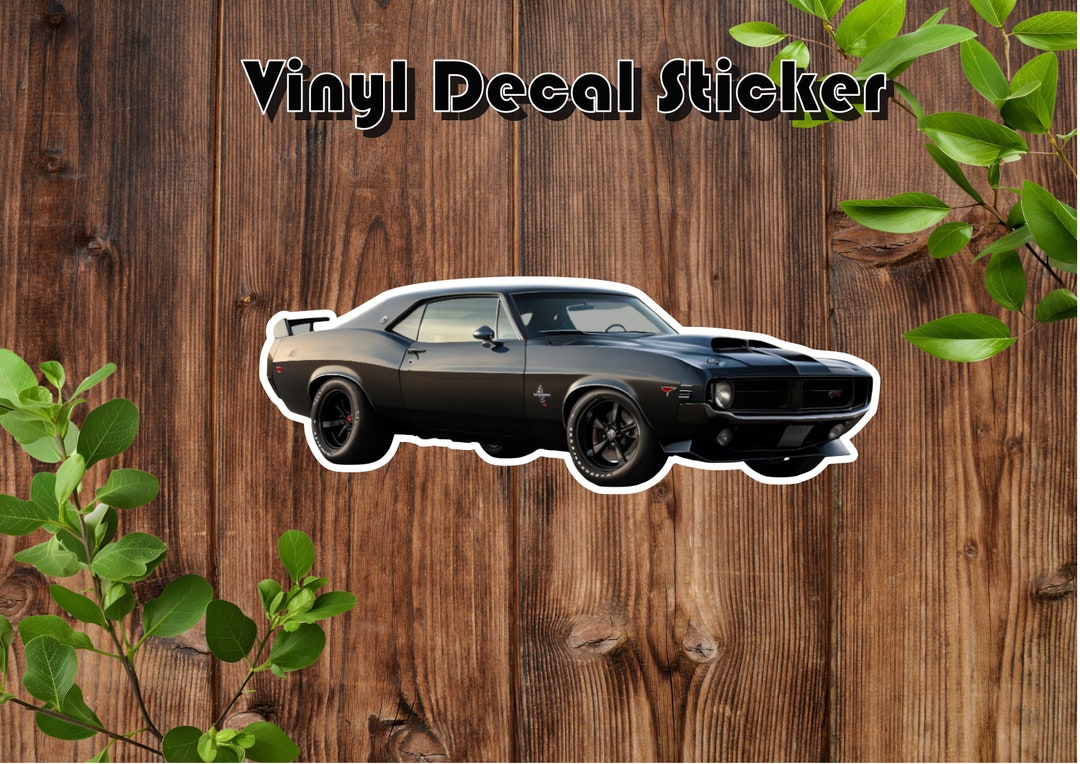 Black Muscle Car Decal – Die-cut Vinyl Sticker - Etsy
