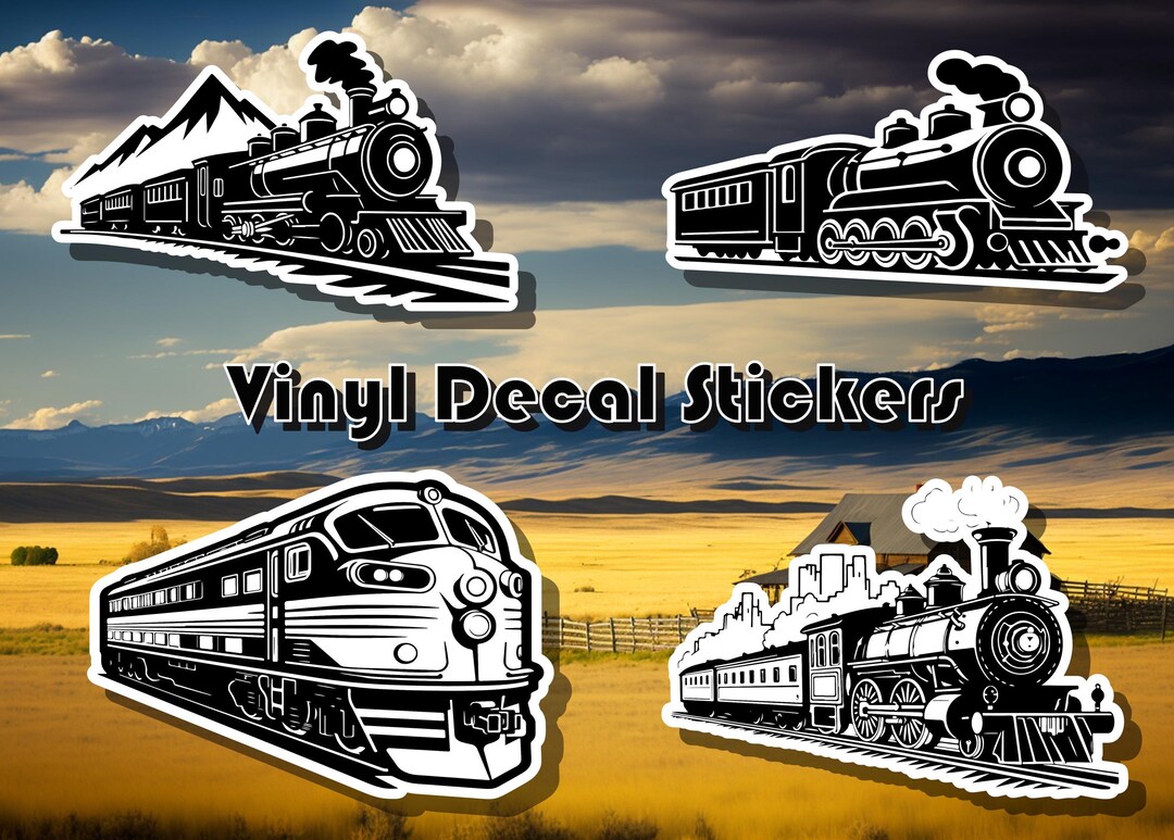 Locomotive Train Vinyl Decal Stickers – Durable, Weather Resistant - Etsy