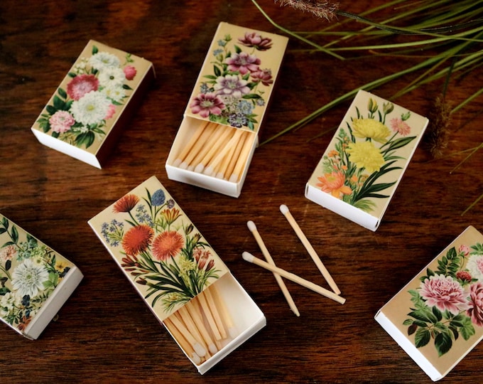 Assorted Floral Matchboxes: Decorative Home Accents - Etsy