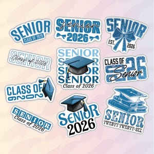 10pcs Senior 2026 Sticker Sheet – Class of 2026, High School Graduation ...