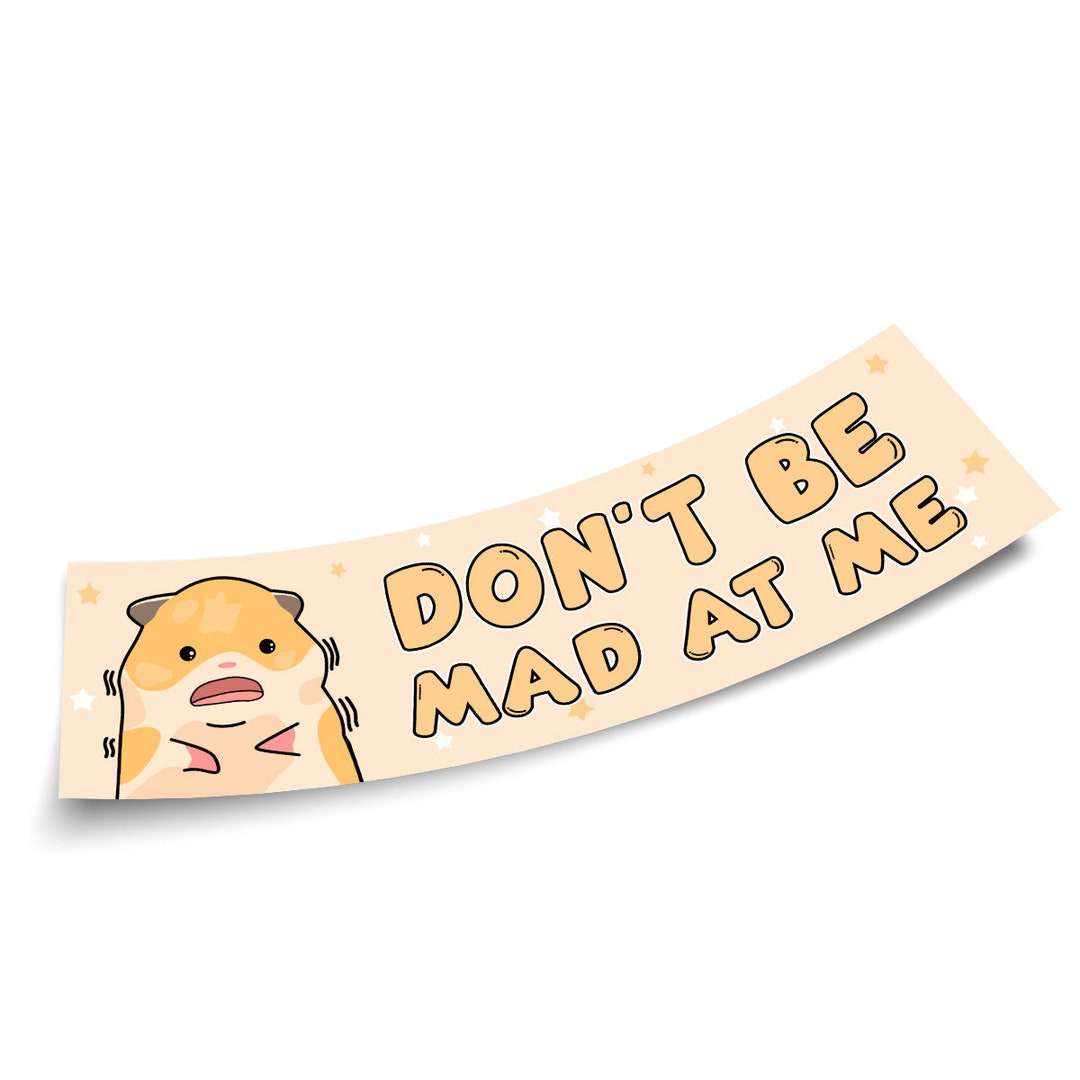 Don't Be Mad at Me Funny Bumper Sticker, Car Bumper Sticker, Student ...