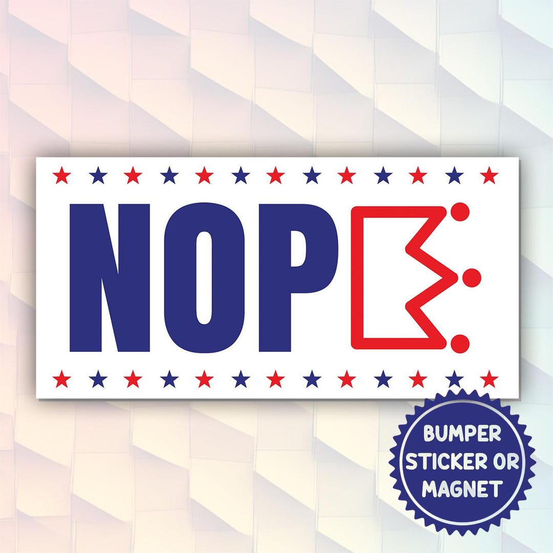 Nope Magnetic and Bumper Sticker, No Kings, No Kings in America Car ...