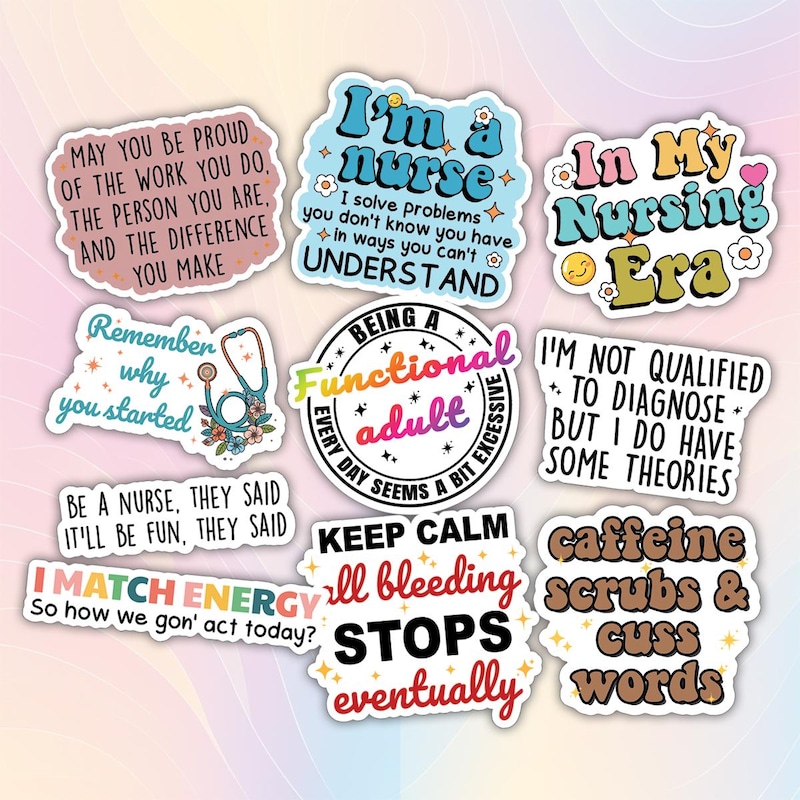 Nurse Stickers - Etsy