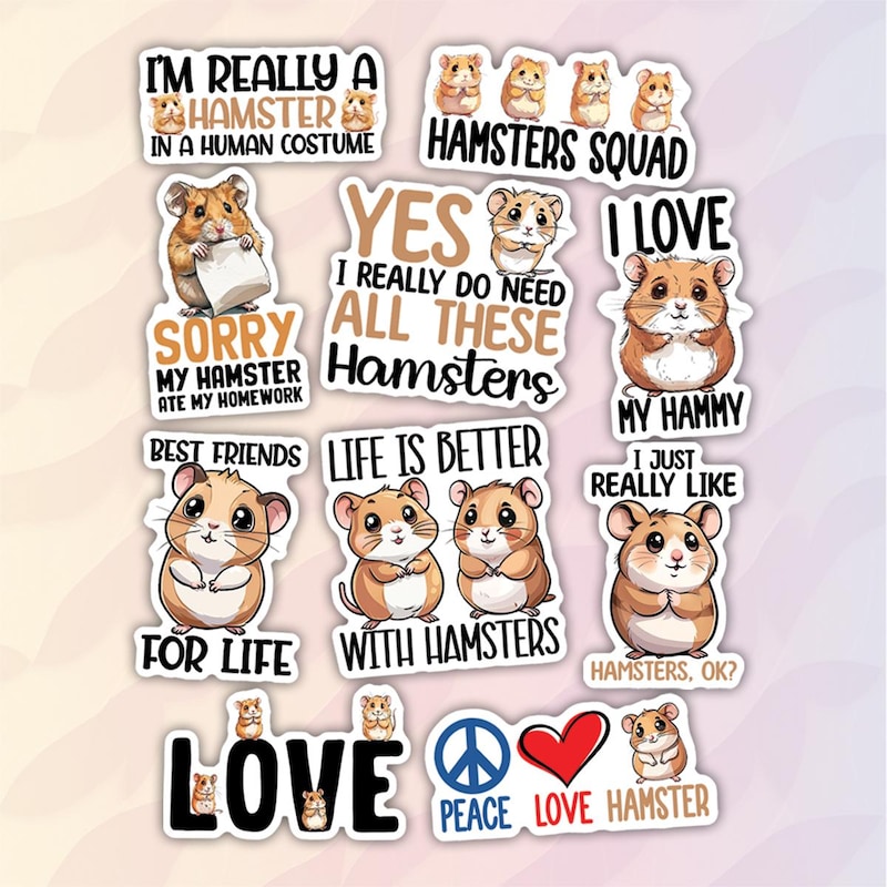Hamster Stickers - Etsy