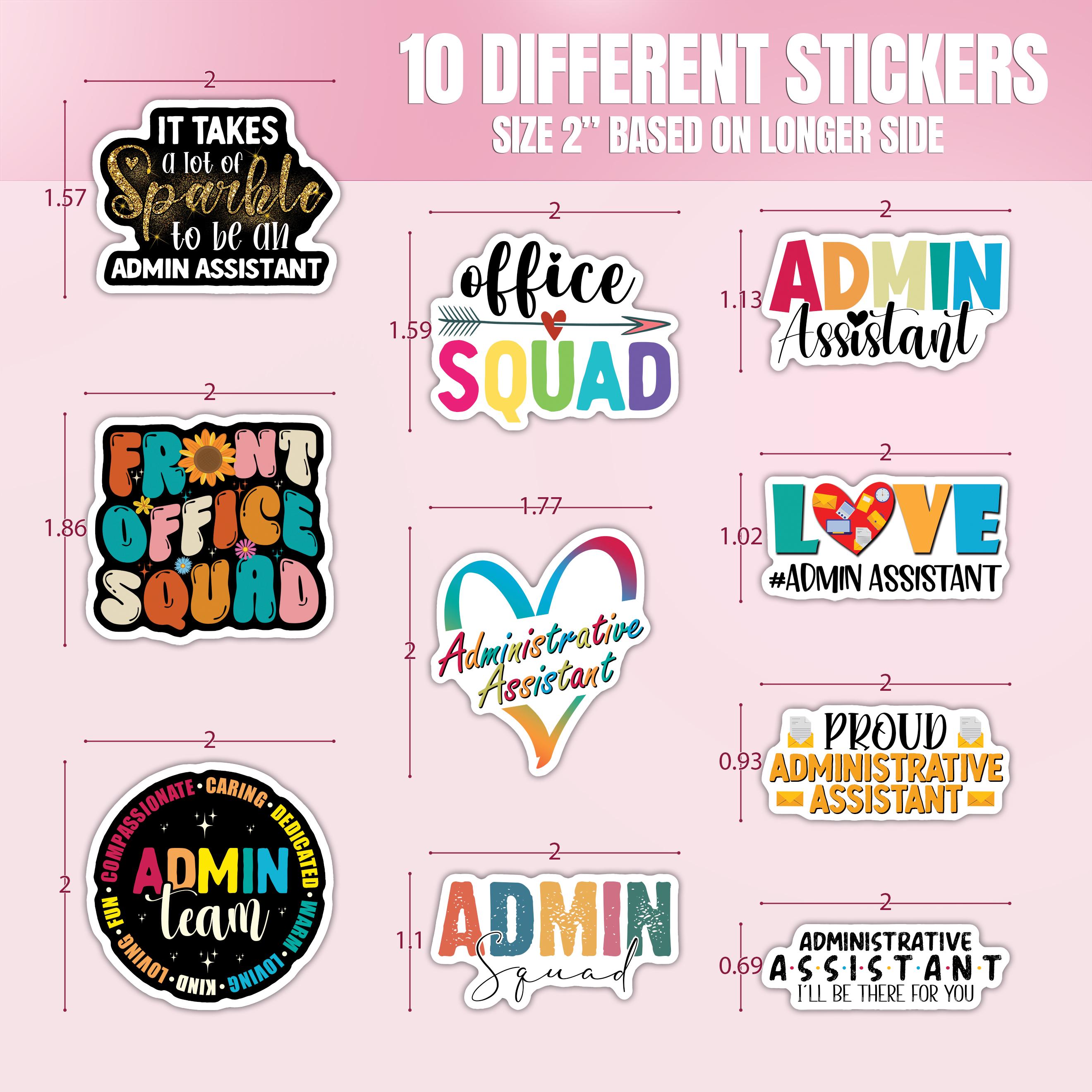 10pcs Administrative Assistant Sticker Pack: Office Magician ...