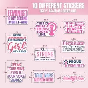 10pcs Feminist Stickers Pack, Women Feminism Decals, Empowered Women ...
