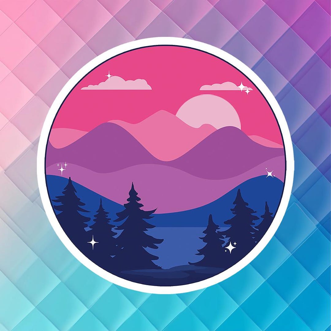 Subtle Bisexual Sticker, LGBTQ+ Pride Sticker, Rainbow Pride Stickers ...