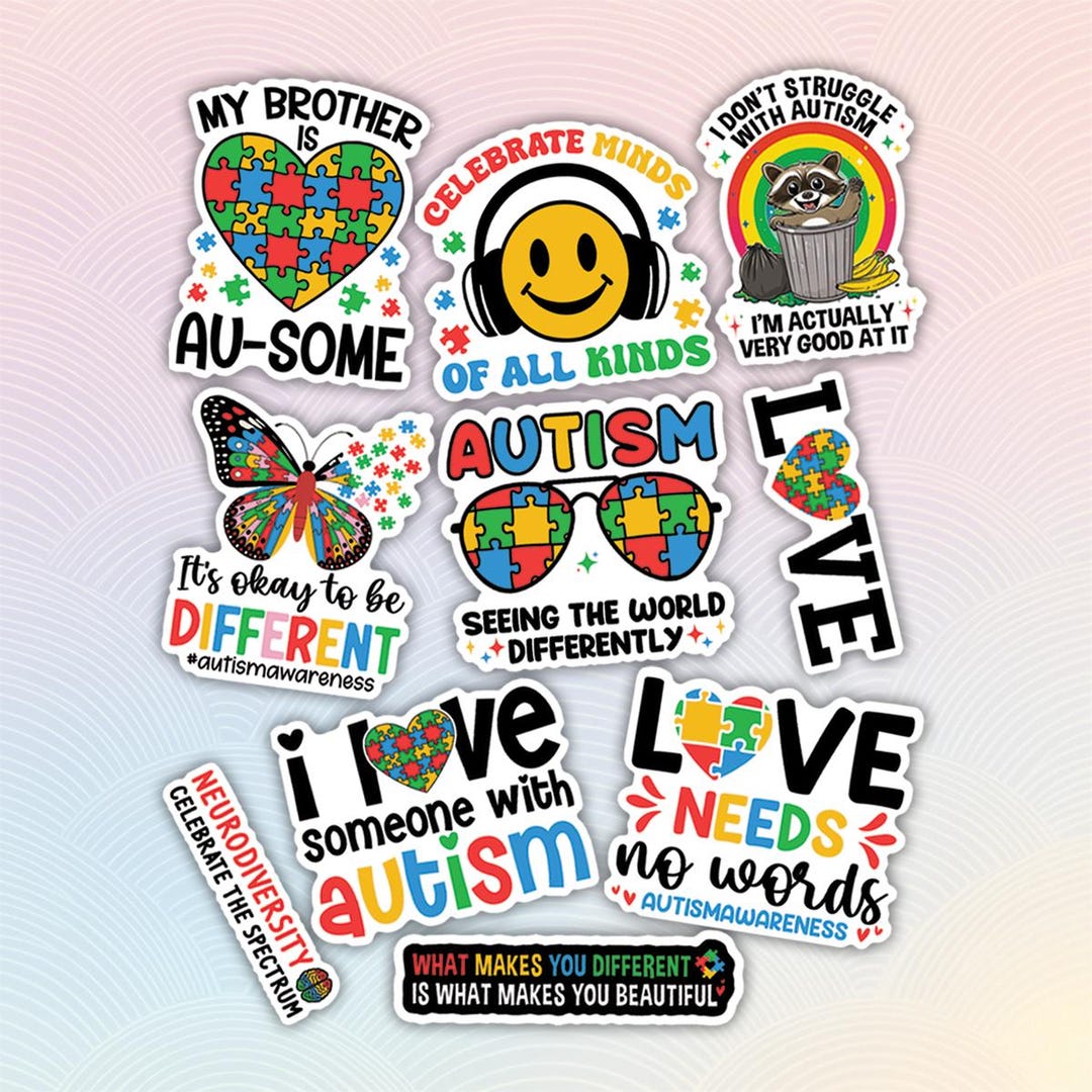 10pcs Autism Sticker, Awareness, Acceptance, Empowerment and ...