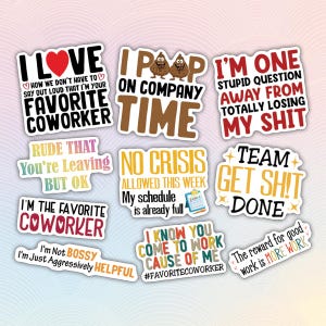 10pcs Coworking Stickers Pack, Coworker Encouragement Stickers, Gift ...